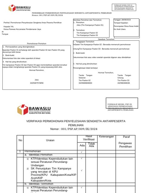 Contoh Form Psap Pdf