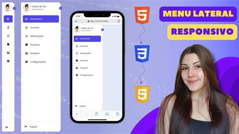 Como Fazer Um Menu Lateral Responsivo Sidebar Html Css E Javascript Javascript Menu Css