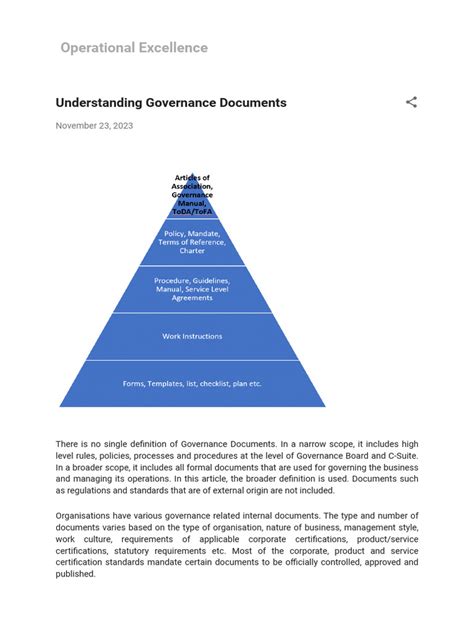 Understanding Governance Documents Pdf Governance Service Level