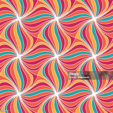 화려한 여름 소용돌이 스트립 원활한 패턴 배경 추상적인 벡터 소용돌이 모양과 꽃입니다 0명에 대한 스톡 벡터 아트 및 기타 이미지 0명 곡선 낙서 드로잉 Istock