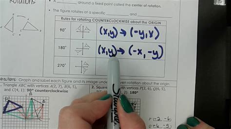 Geometric Rotations Coordinate Rules YouTube