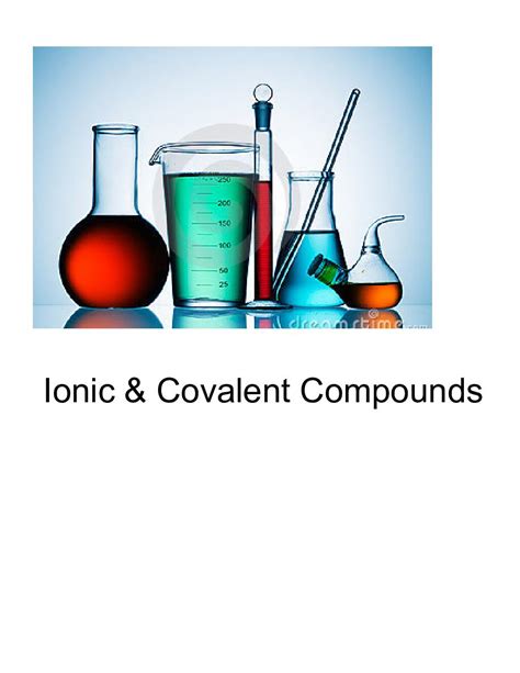Ionic And Covalent Bonds Book 365486