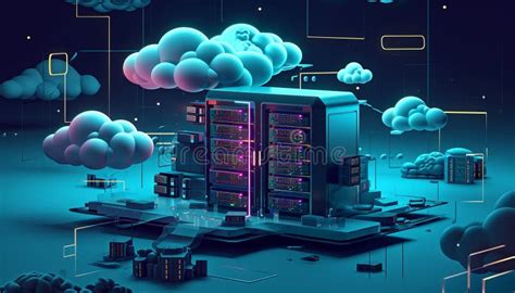 Concept Of Safe Cloud Storage Illustration Stock Illustration