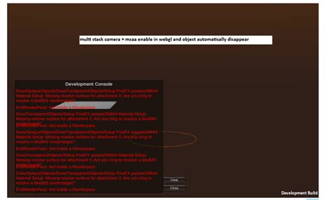 Msaa Multi Stack Camera Causes Black Screen In Webgl And Graphics Api
