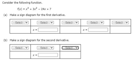 Solved Consider The Following Function Flx X 3x2 24x 7 Make