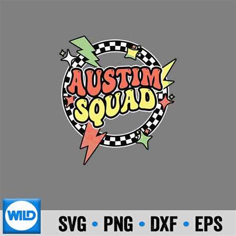 Retro Autism Squad Svg Retro Autism Squad Support Autism Mom Dad For