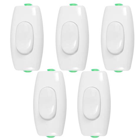 Whamvox 5set Light Switches Electrical Inline Cord Switch Replacement For Lighting Devices Home