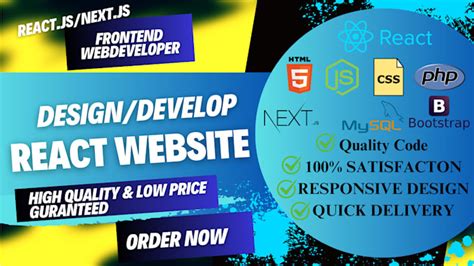 Develop Website Using React Js Using Any Frontend Technology By Umershah17 Fiverr
