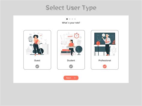 User Selection Form With Illustrations