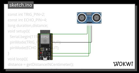 Ultra Sonic Project 3 Wokwi Esp32 Stm32 Arduino Simulator