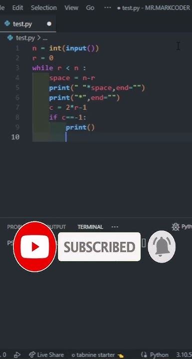 Hollow Traingle Python Print Shorts Programming Python Short Youtube