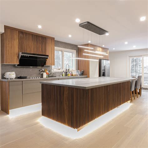 Custom Wood Slat Kitchen Island ️ Toronto And Gta