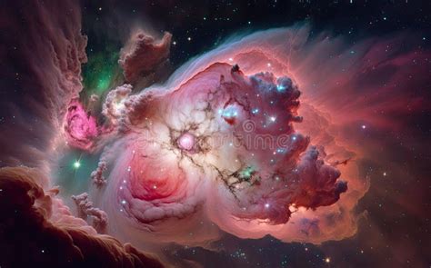 Nebula Waves Breaking In The Stellar Emission Nebula Giant Interstellar Cloud In The