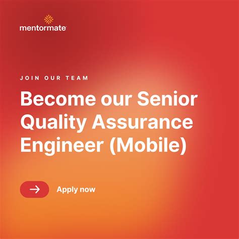 Mentormate On Linkedin Mentormate Senior Quality Assurance Engineer Mobile Mfd