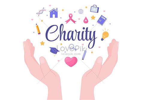 자원 봉사 삽화를 통한 자선 기부 일러스트 무료 다운로드 Lovepik