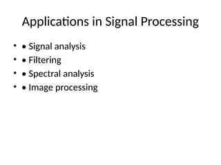 DFT Signal Processing PPresentation Pptx