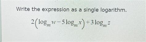 Solved Write The Expression As A Single Chegg Com