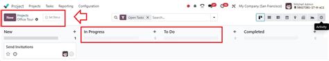 how to manage project stages and task stages in odoo 17