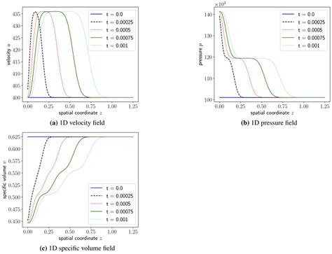 Numerical Solution Of Euler Equations At Different Time Steps The
