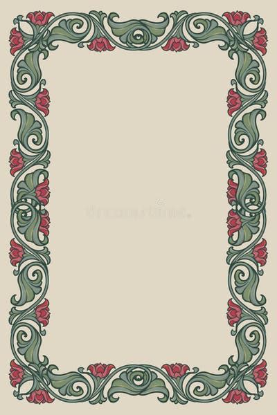 Floral Border Vertical Stock Illustrations 19 745 Floral Border