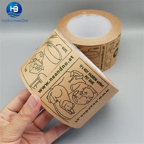 Eco Biodegradable Non Writeable Self Adhesive Kraft Paper Tape For