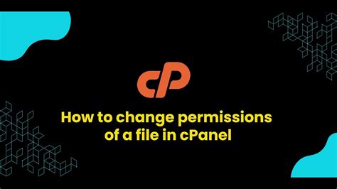How To Change Permissions Of A File In CPanel Hostkicker YouTube
