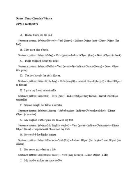 Intermediate Grammar Pdf Subject Grammar Object Grammar