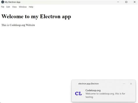 How To Create Custom Notification In Electronjs Codeloop