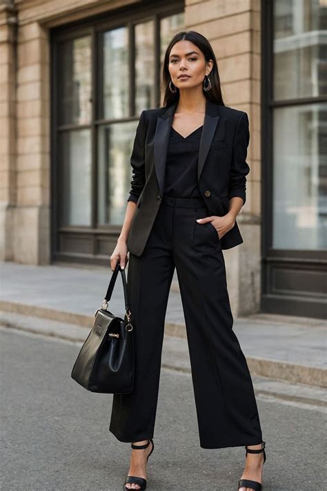 10 Eye Catching Black Outfits To Wear With Heels Chic Black Outfits Black Monochrome Outfit