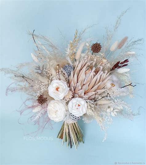 Букет из сухоцветов и стабилизированных цветов в интернет магазине на Ярмарке Мастеров Цветы