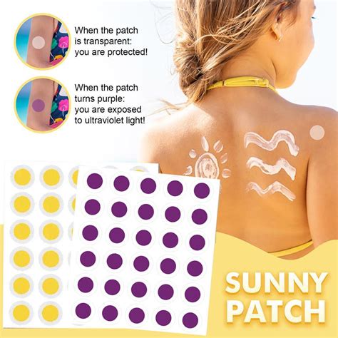 60pcs Uv Detecting Patches Uv Test Stickers Uv Stickers For Sunscreen Sunny Detection Patch Sun