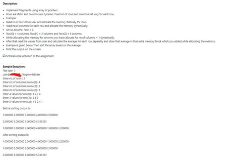 Solved Write A Program To Implement Fragments Using Array Chegg
