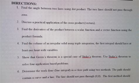 Solved DIRECTIONS Find The Angle Between Two Lines Using Chegg