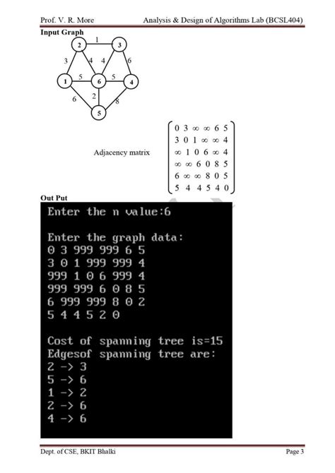 Analysis And Design Of Algorithm Lab Manual BCSL404 PDF