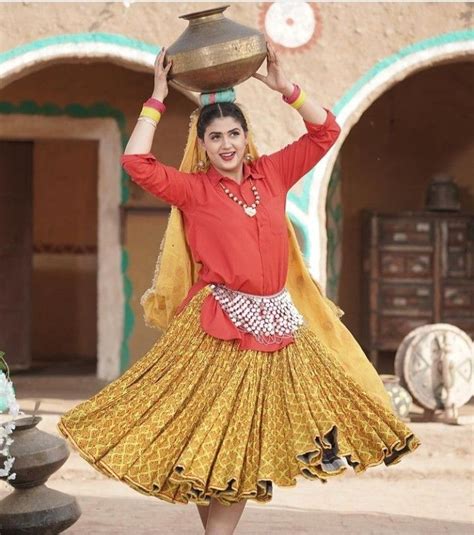 Haryana Dance Haryana Traditional Dress Poses In Dandiya Dress