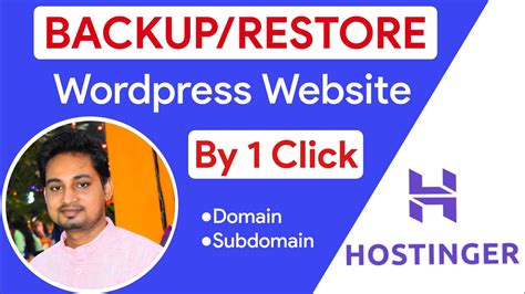 how to restore a wordpress website in hostinger youtube
