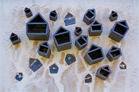 Premium Photo Aerial View Of Abstract Hexagonal Structures On