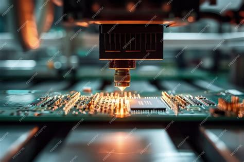 Premium Ai Image Close Up Of A Computer Processor With Microscopic Circuit Patterns