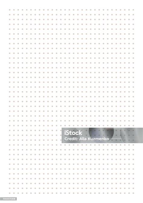 그래프 용지 흰색 배경에 인쇄 가능한 점선 그리드 용지 학교 노트북 일기 노트 인쇄를위한 점과 기하학적 추상 점 투명 일러스트