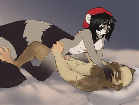 Rule 34 2018 Anthro Beanie Bed Breasts Caress Cowgirl Position Duo