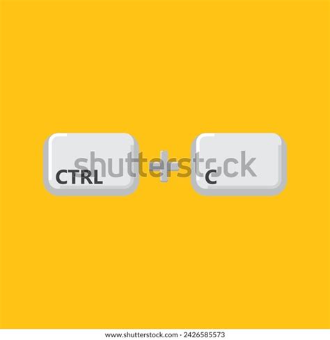Ctrl C Keyboard Shortcut Vector Illustration Stock Vector Royalty Free