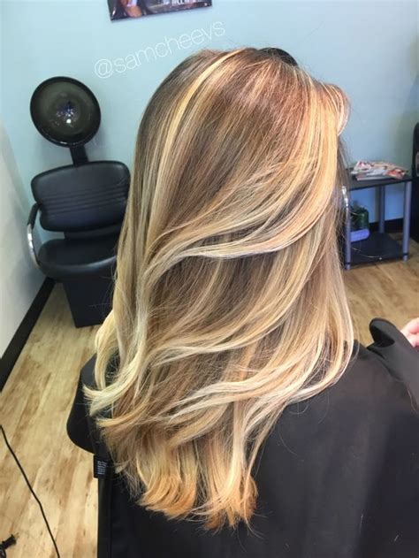 Platinum Honey Warm White Blonde Highlights Balayage For Long Dirty Blonde And Brunette