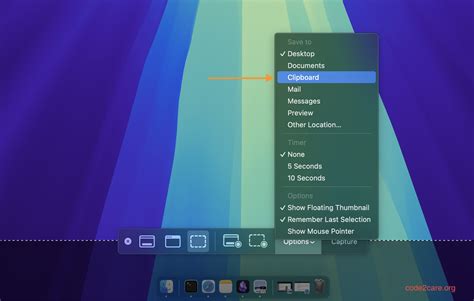 Copy Screenshot On Clipboard On Mac Macos Code2care