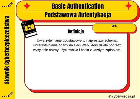 Basic Authentication Podstawowa Uwierzytelnianie Cyberwiedzapl Cyberbezpieczeństwo Bez
