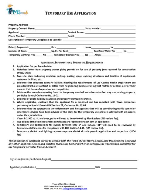 Fillable Online What Is A Temporary Use Permit El Paso Texas Fax