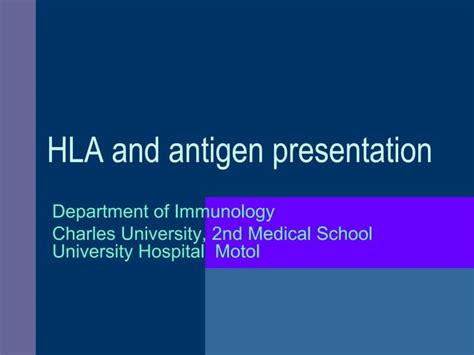 Hla And Antigen Presentation Ppt Chemistry Science