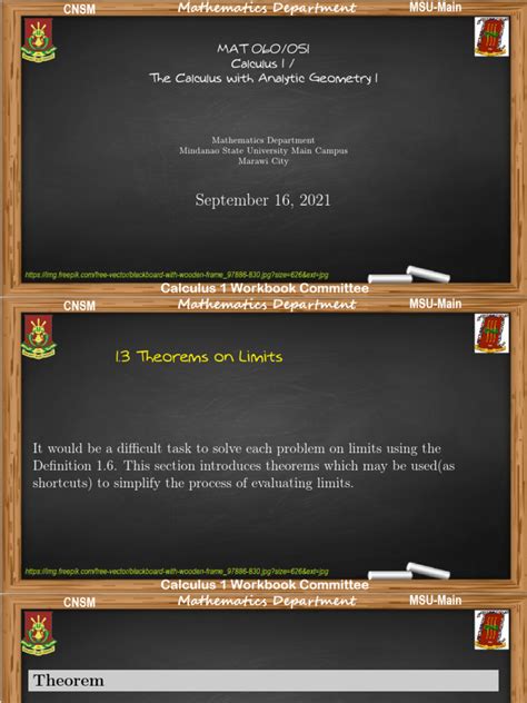 1 3 Theorems On Limits Pdf Theorem Function Mathematics