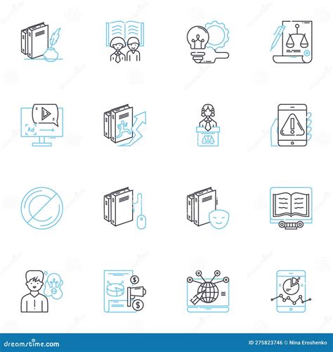 Fraudsters Linear Icons Set Deceit Scam Swindle Sham Trickster Con Artist Imposter Line