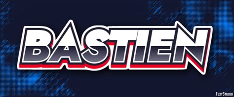 Bastien Text Effect And Logo Design Name