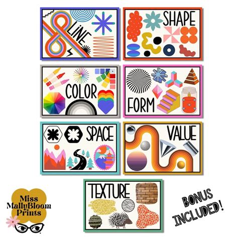 Elements Of Art Poster Bundle Classroom Decor Classroom Poster Bundle